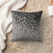 Silver Gray Glitter #1 #shiny Throw Pillow | Zazzle