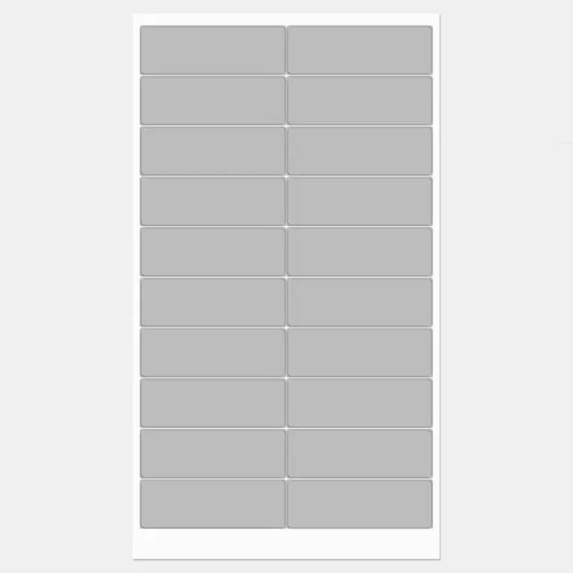 Silver Gray Waterproof Labels | Zazzle