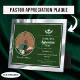 Silver Green Pastor Appreciation Church Event Plaque | Zazzle