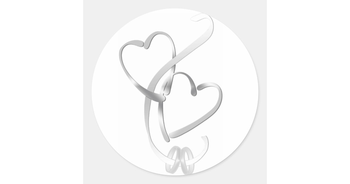 Silver Hearts Wedding Stickers | Zazzle