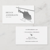 Silver Helicopter Business Card | Zazzle