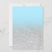 Silver ice blue glitter ombre purple Sweet 16 Invitation | Zazzle
