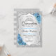 Silver Icy Blue Turquoise Quinceanera Invitation | Zazzle