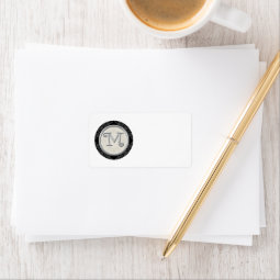 Silver Initial M Monogrammed Address Labels | Zazzle