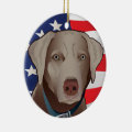 Silver Lab Retriever of America Ceramic Ornament | Zazzle