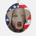 Silver Lab Retriever of America Ceramic Ornament | Zazzle