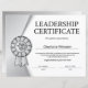 Silver Leadership Certificate of Achievement PDF | Zazzle