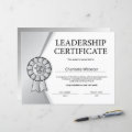 Silver Leadership Certificate of Achievement PDF | Zazzle