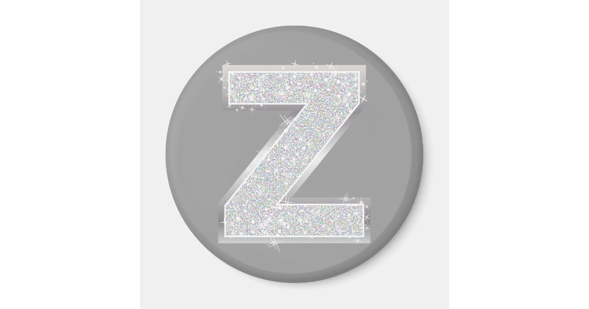 Silver Letter Z Magnet | Zazzle