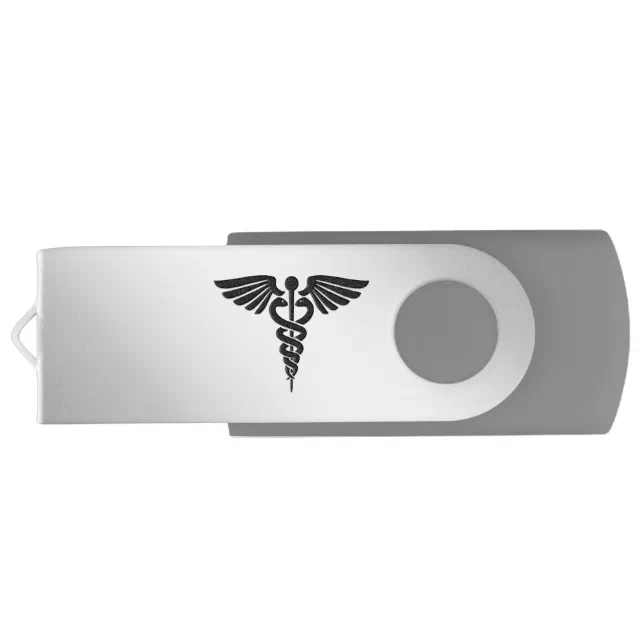 Silver Medical Caduceus USB Flash Drive | Zazzle