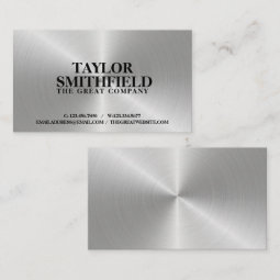 Silver Metal Business Card | Zazzle