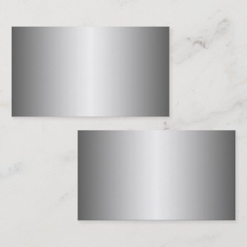 Silver Metal Look Business Cards | Zazzle