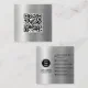 Silver Metal QR Code Business Logo Business Card | Zazzle