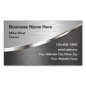 Silver Metallic Cool Business Cards | Zazzle