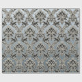 Silver Metallic Damask Pattern Wrapping Paper | Zazzle