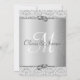 Silver Metallic Glitter Monogram Wedding Invitation | Zazzle
