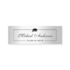 Silver Metallic Look Graduation Name Card Namecard | Zazzle.com