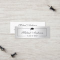 Silver Metallic Look Graduation Name Card Namecard | Zazzle