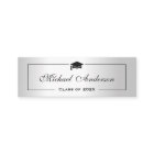 Silver Metallic Look Graduation Name Card Namecard | Zazzle