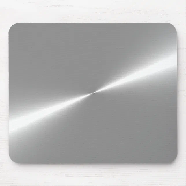 Silver Metallic Look Mouse Pad | Zazzle