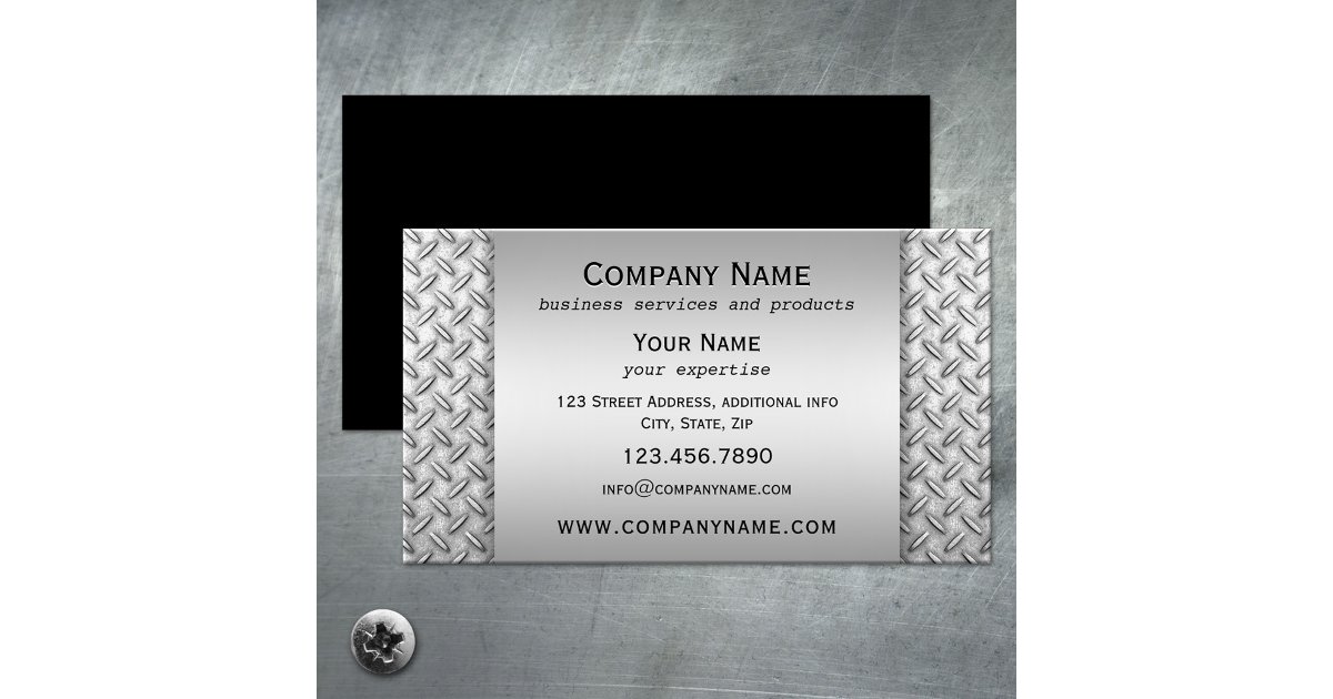 Silver Metallic Style Professional Business Card | Zazzle