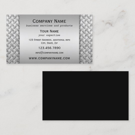 Silver Metallic Style Professional Business Card | Zazzle.com
