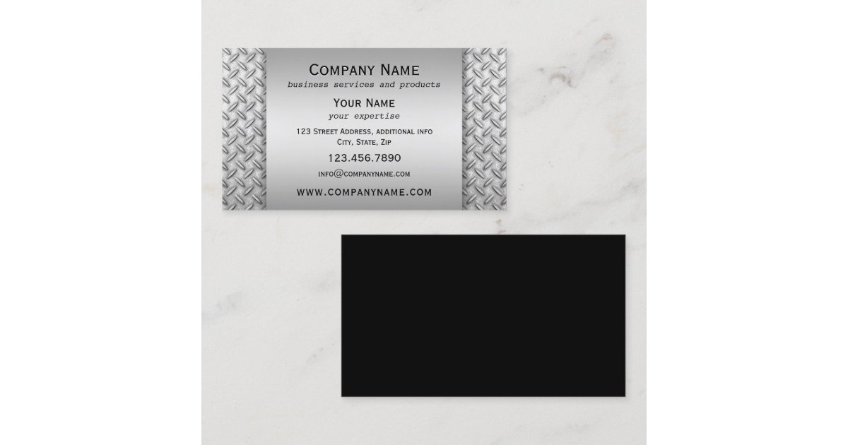 Silver Metallic Style Professional Business Card | Zazzle