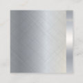 Silver Metallic Trim Square Business Card | Zazzle