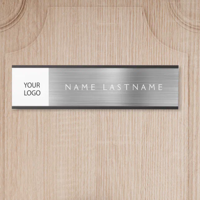 Silver Modern Custom Logo Executive Professional Door Sign | Zazzle