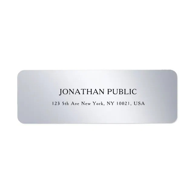 Silver Modern Simple Design Elegant Template Cool Label | Zazzle