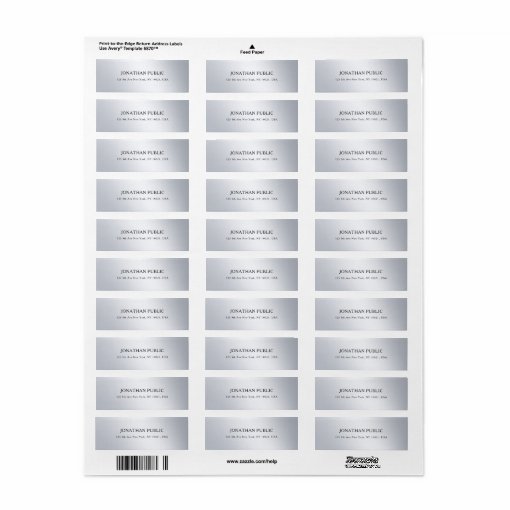 Silver Modern Simple Design Elegant Template Cool Label | Zazzle
