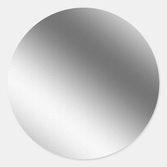 Silver Modern Trendy Custom Classic Round Sticker | Zazzle