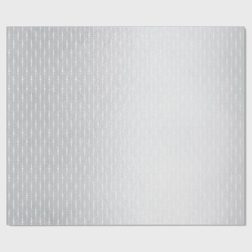 Silver Monochromatic Gray Delicate Drops Stripes Wrapping Paper | Zazzle