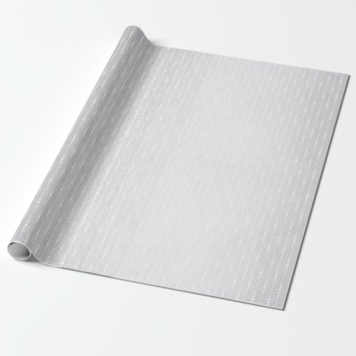 Silver Monochromatic Gray Delicate Drops Stripes Wrapping Paper | Zazzle