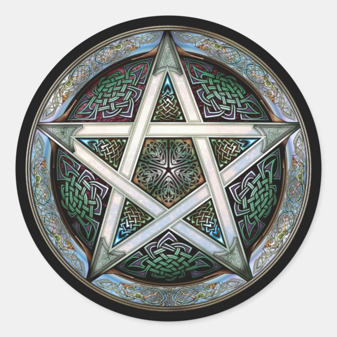 Silver Pentacle Stickers | Zazzle