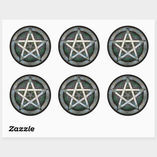 Silver Pentacle Stickers | Zazzle