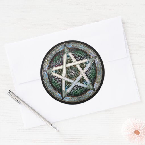 Silver Pentacle Stickers | Zazzle