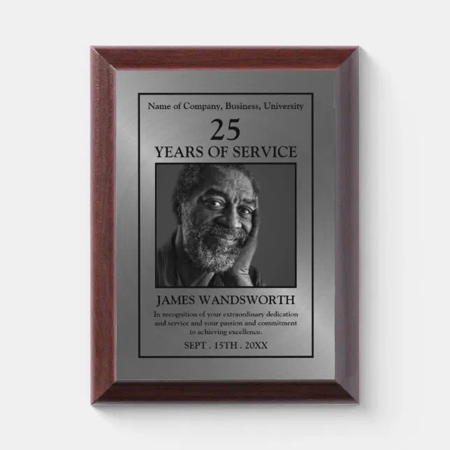 Silver - Personalized Photo - Employee Award Plaque | Zazzle