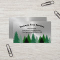 Silver Professional Tree Trimming Service Business Card | Zazzle