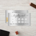 Silver qr code business logo loyalty card | Zazzle