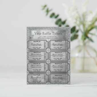 Silver Raffle Tickets Postcard | Zazzle