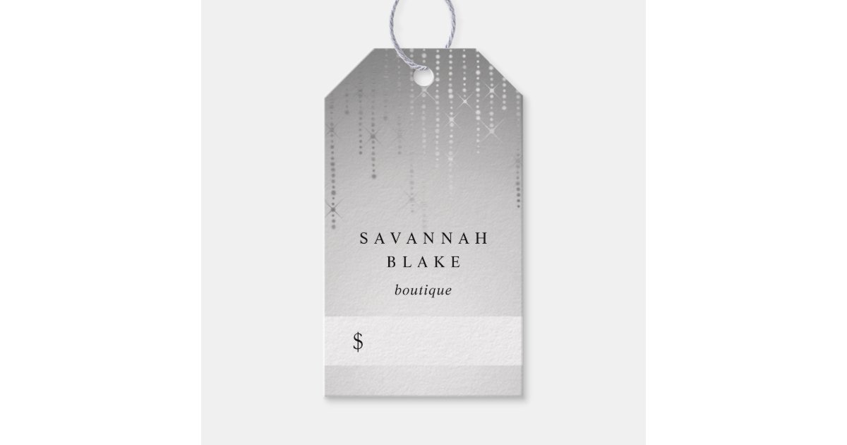 Silver Rain Price Tags | Zazzle.com