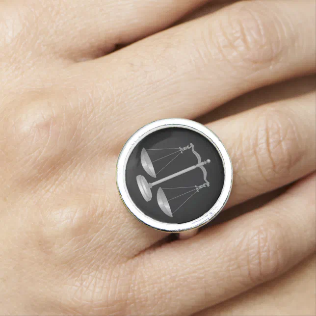 Silver Scales of Justice Ring | Zazzle