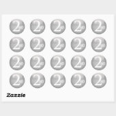 Silver Second Place (2nd) Award Classic Round Sticker | Zazzle