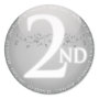 Silver Second Place (2nd) Award Classic Round Sticker | Zazzle