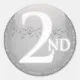 Silver Second Place (2nd) Award Classic Round Sticker | Zazzle