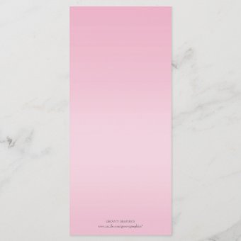 Silver Sequin Pink Bow Wedding Collection Menu | Zazzle