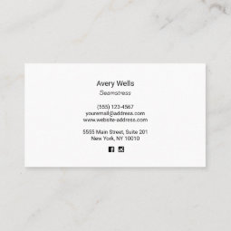 Silver Sewing Machine Tailor or Seamstress Calling Card | Zazzle