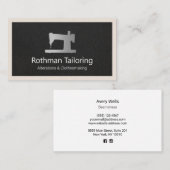 Silver Sewing Machine Tailor or Seamstress Calling Card | Zazzle