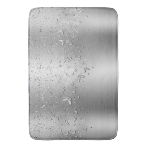 Silver Shimmer Sparkle Flutter Butterfly Bath Mat | Zazzle